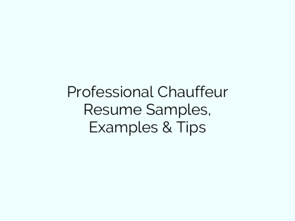 Sales Driver Resume Samples, Examples & Tips - ResumeWorder