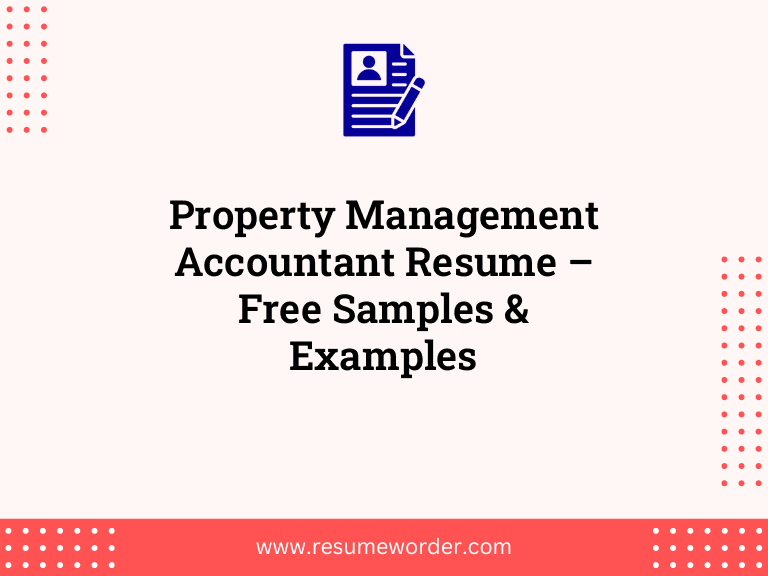 Property Management Accountant Resume Free Samples Examples