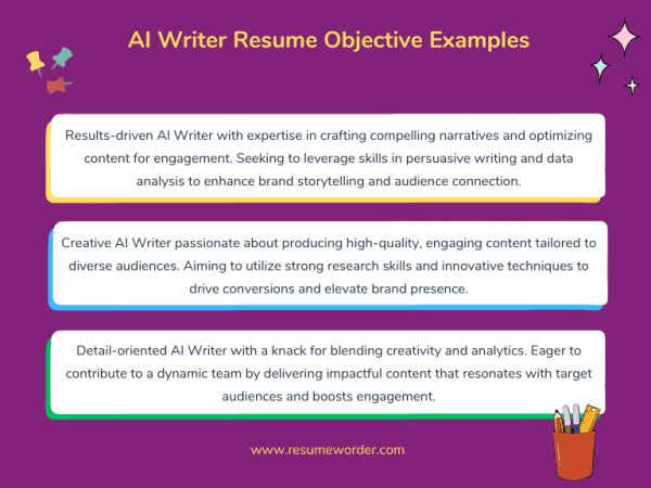 43+ AI Writer Resume Objective Examples & Samples - ResumeWorder