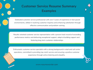 30+ Customer Service Resume Summary Examples & Samples - ResumeWorder
