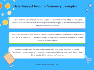35+ Data Analyst Resume Summary Examples & Samples - ResumeWorder