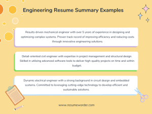 22+ Engineering Resume Summary Examples & Samples - ResumeWorder