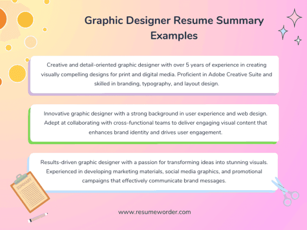 50+ Graphic Designer Resume Summary Examples & Samples - ResumeWorder