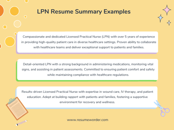 20+ LPN Resume Summary Examples & Samples - ResumeWorder