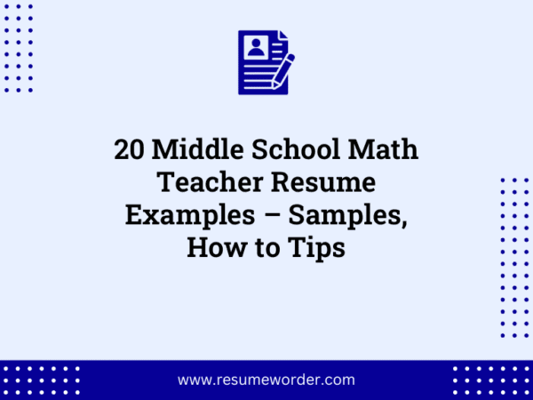 13 Middle School Teacher Resume Examples - Samples, How to Tips ...